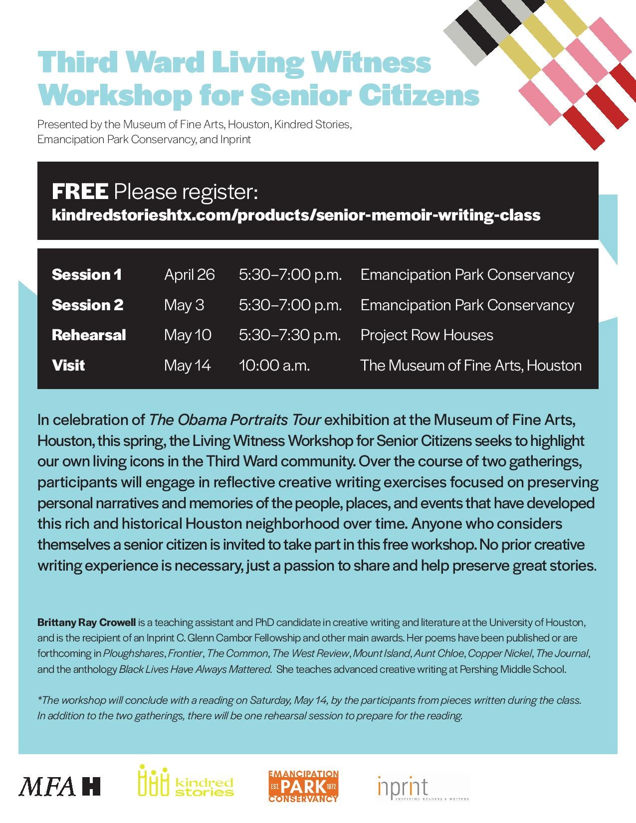 Senior Memoir Writing Class with the Museum of Fine Arts – Kindred Stories