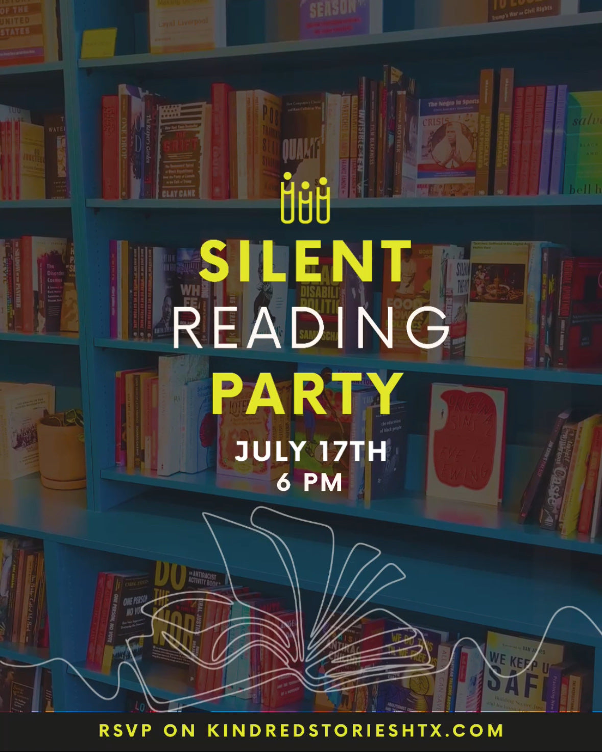 Kindred Stories Silent Reading Party - July 17 @ 6 PM